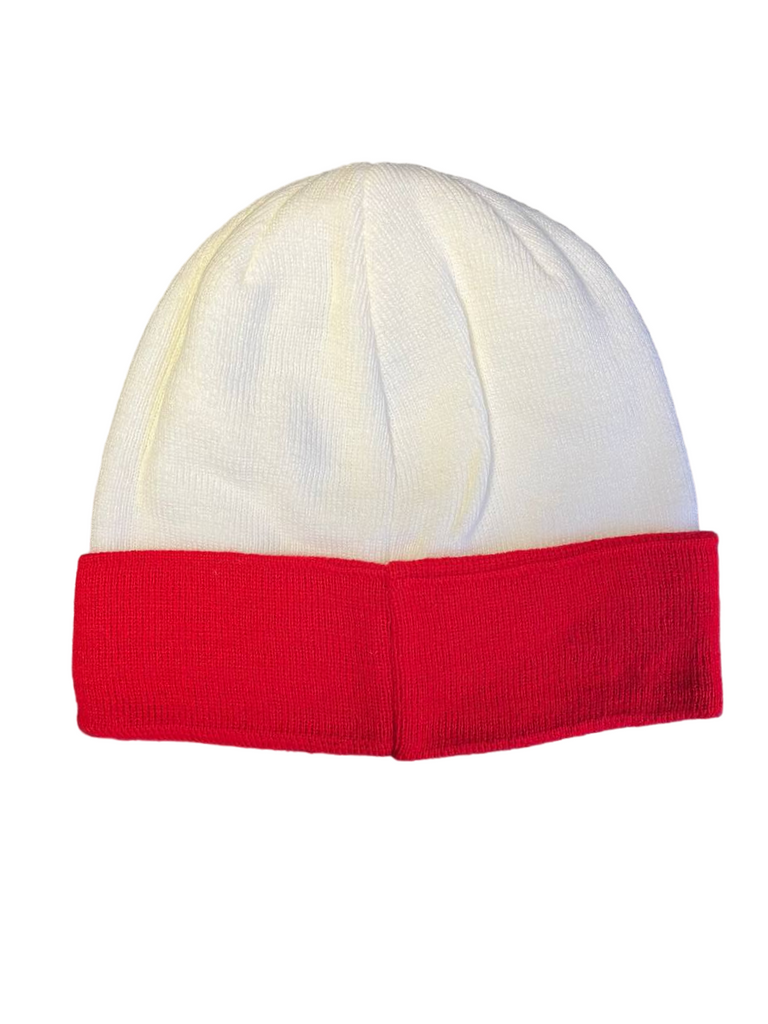 Polish Polska 2 Knit Winter Hat -White -Red With Eagle- Made in Poland