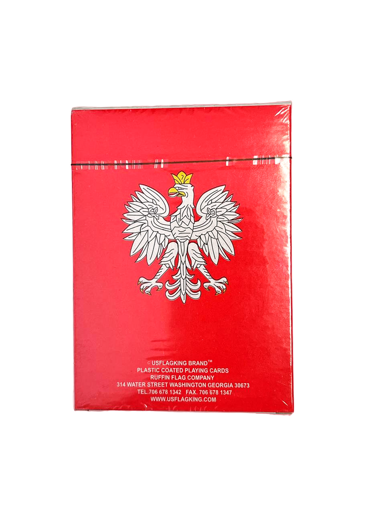 Polish Playing Cards Deck Polska Eagle Red